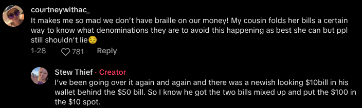 Cashier Caught Stealing Change From $100 Bill From Blind Shopper