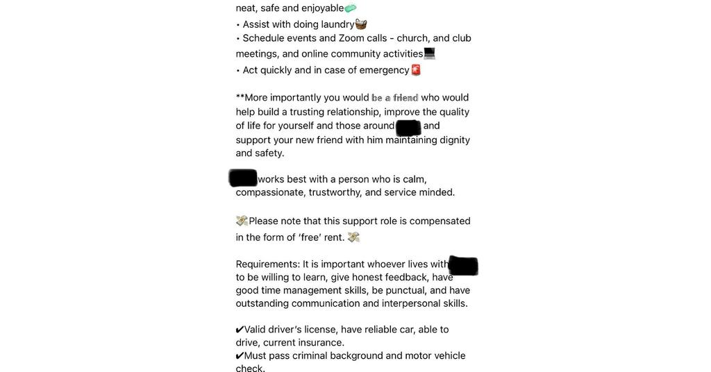 Roommate Ad Offers Free Rent in Exchange for Full-Time Care of Down ...