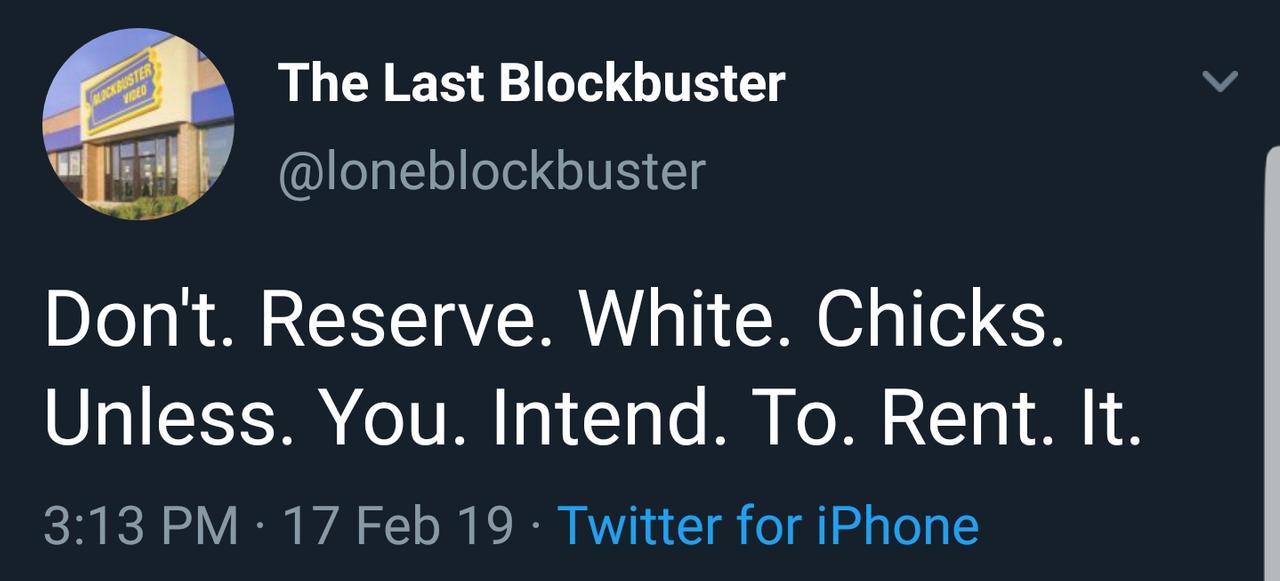 The Last Blockbuster Video Has a Twitter Account That's Very Self-Aware
