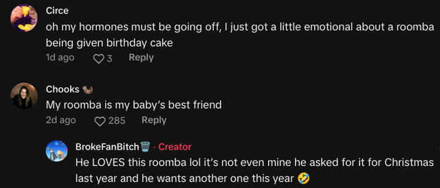 Son Celebrates Roomba's Birthday by Feeding it Cake