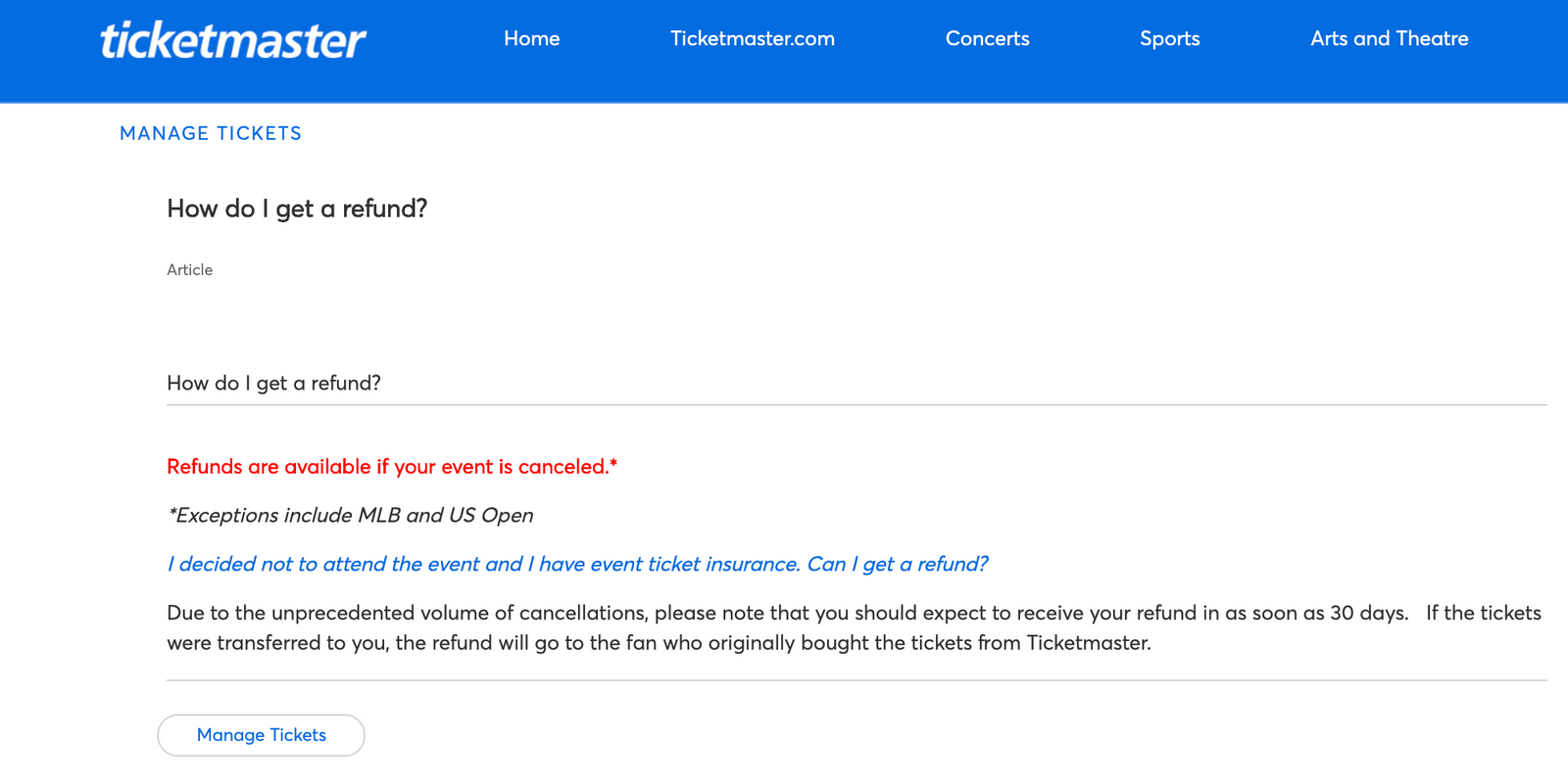 Ticketmaster's Refund Policy Was Conveniently Changed After Coronavirus Hit