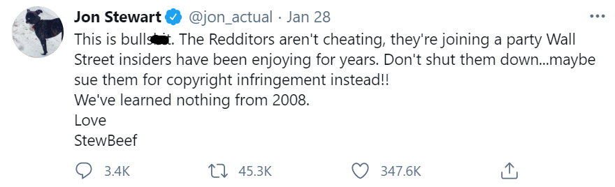 Jon Stewart Finally Joins Twitter, Comments on Robinhood Controversy