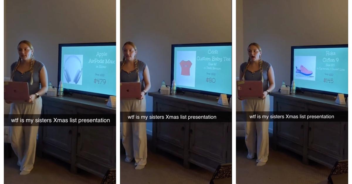 This Woman Turned Her Christmas Gift List Into a Presentation