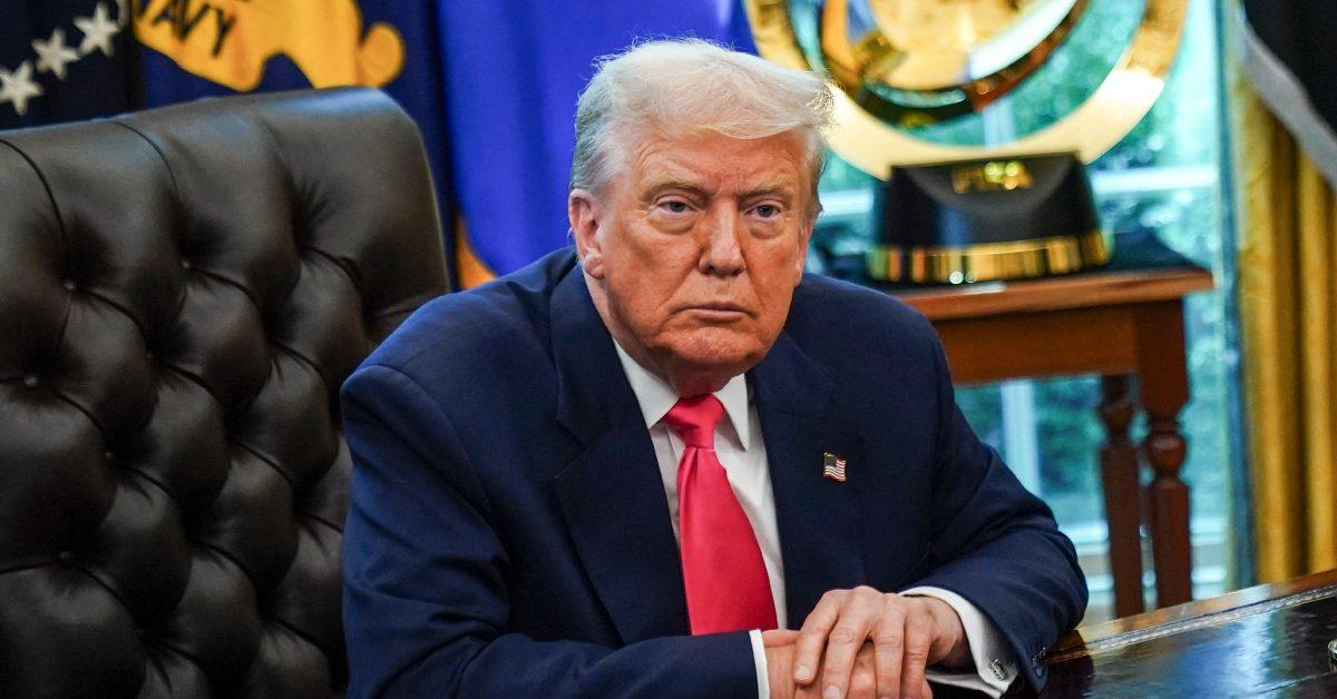 Donald Trump Hangs Portrait Banner Over Department of Labor Building