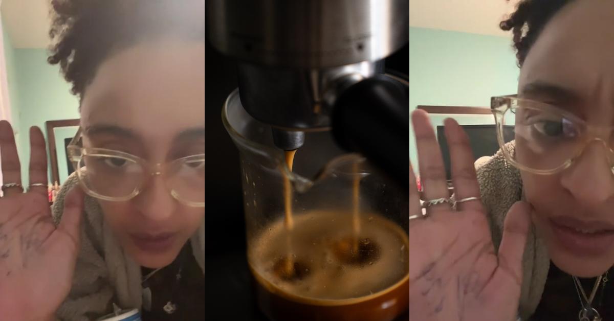 Woman Watches Coworker Fill Coffeemaker With Half Empty Water Bottles