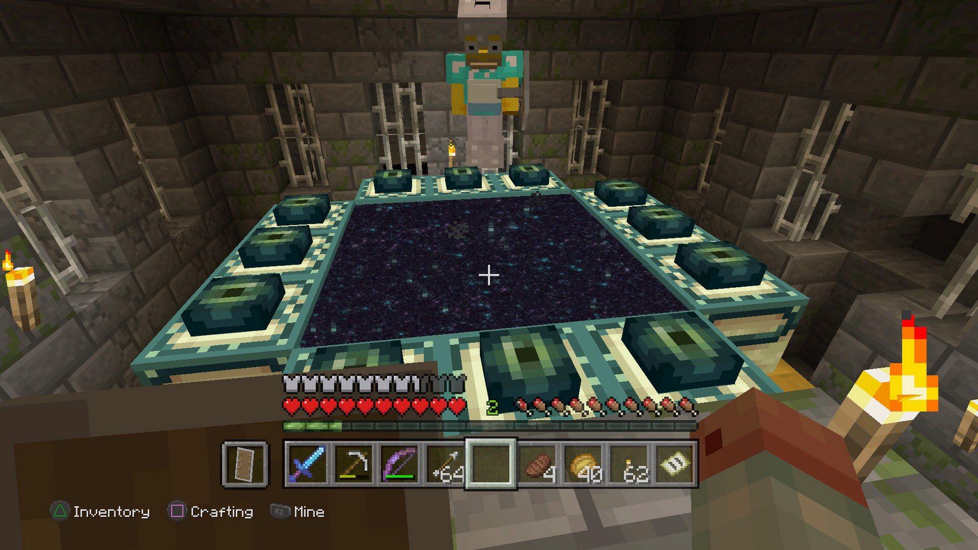 How to Make a Nether Portal and an End Portal in 'Minecraft'