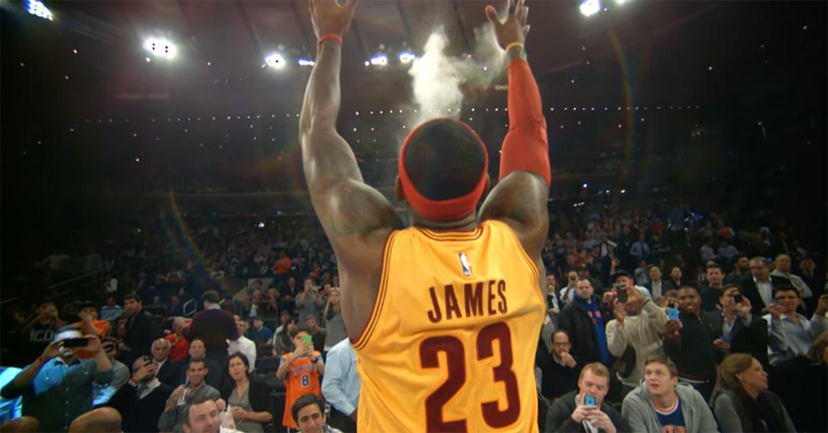 Why Does LeBron James Throw Chalk Into the Air Before Games?