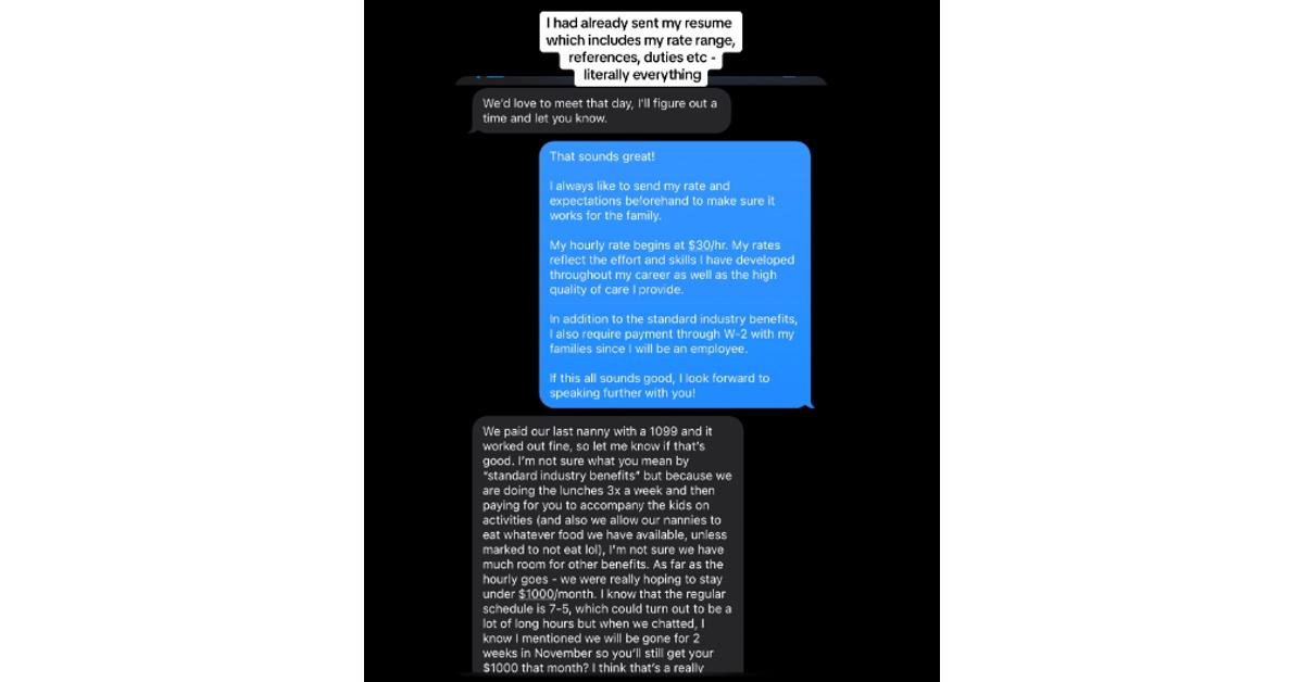 Nanny’s “Demeaning” Texts From Rude Client Go Viral