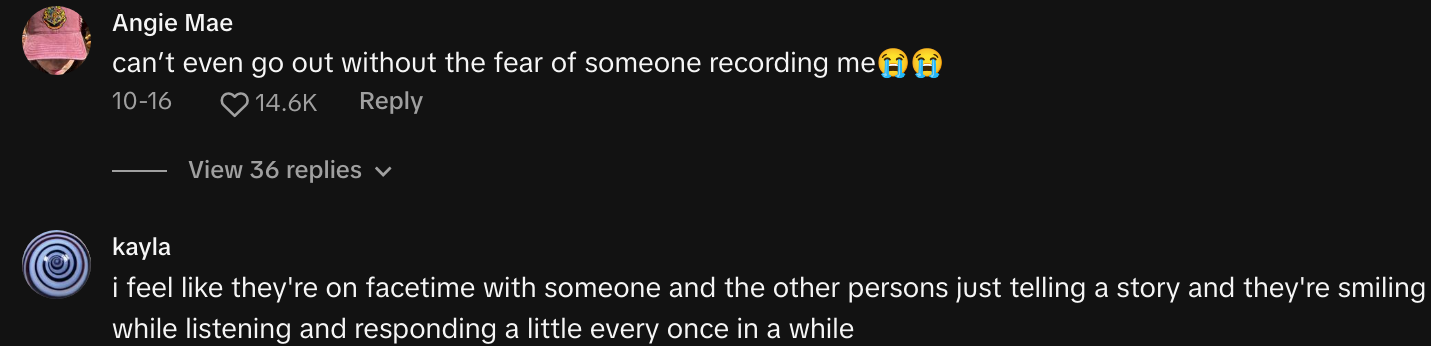 Woman Freaked out Over Creepy People Not Moving in Car