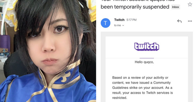Twitch Suspended Streamer Quqco For Her "Sexually Suggestive" Cosplay