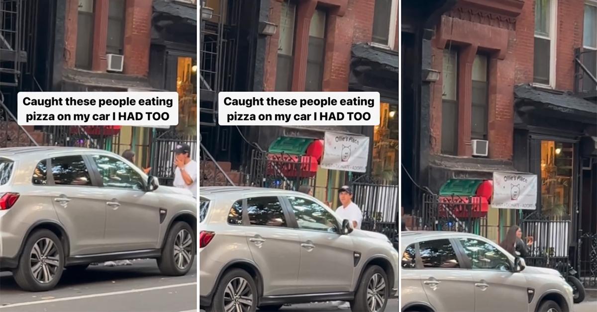People Eating Pizza on Random Car, Owner Claps Back