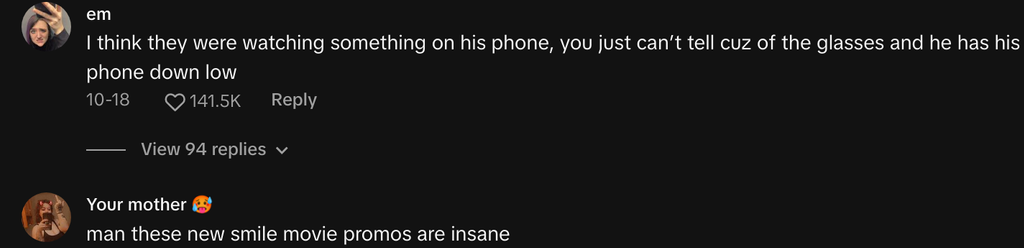 Woman Freaked out Over Creepy People Not Moving in Car