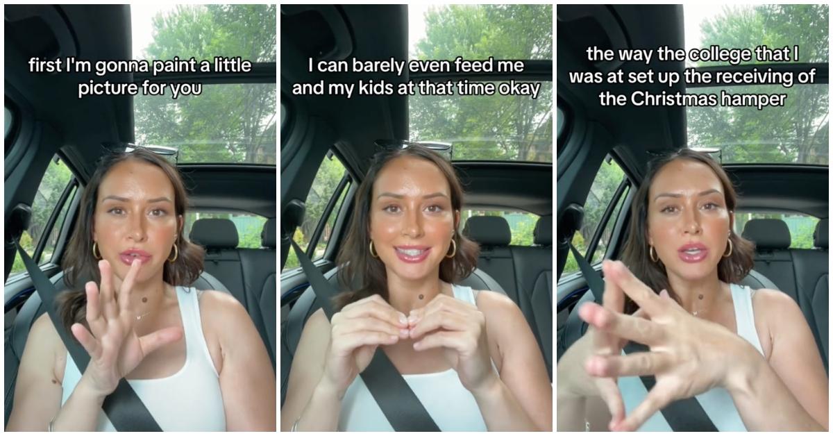 Family Embarrases Young Mom With Christmas Hamper Gifts