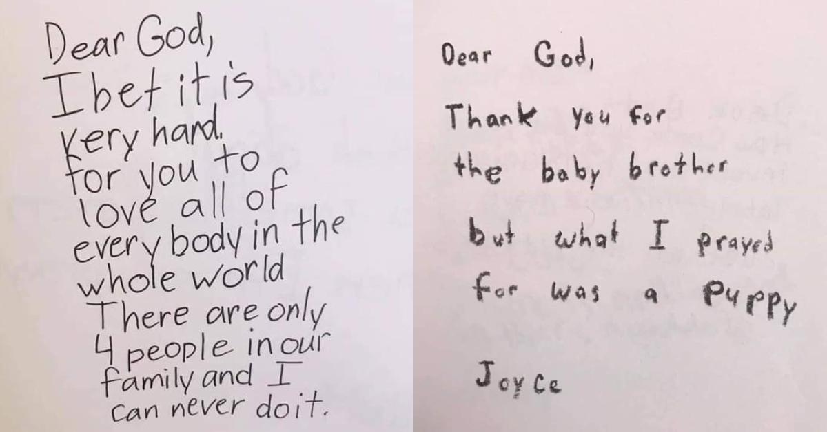Third-Graders Wrote Notes to God That Will Make You Smile