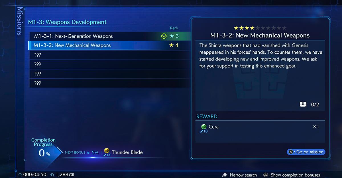 'Crisis Core Reunion' Missable Missions