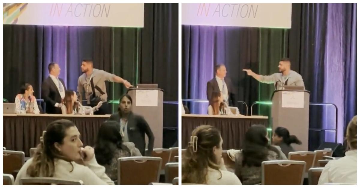Man Confronts Wife's Alleged Sexual Predator at Conference