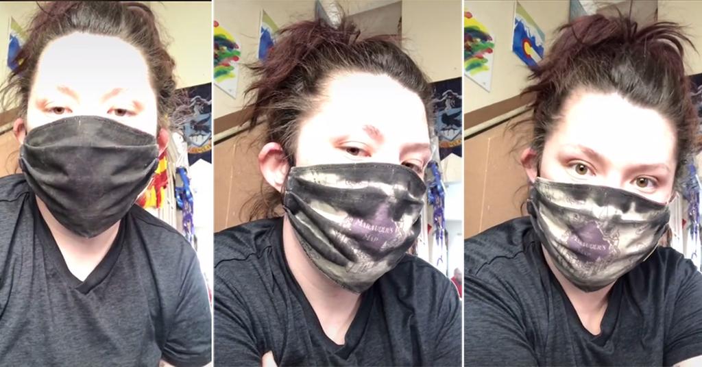 'Harry Potter' Fan Creates Face Mask That Shows the Marauder's Map as ...