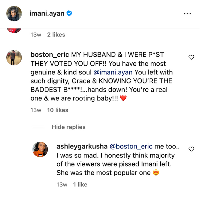 Are Imani Ayan and Ray Gantt of Love Island Together Now?