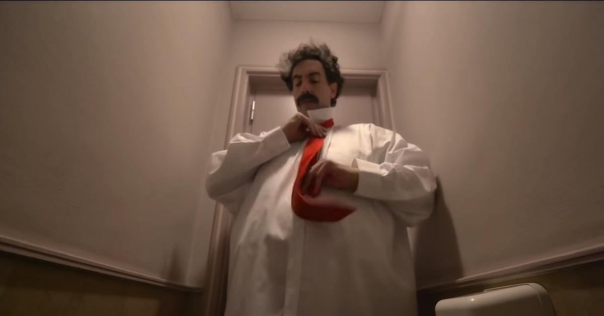 Did Borat Really Crash a Pence Rally? How the 'Borat 2' Scene Happened