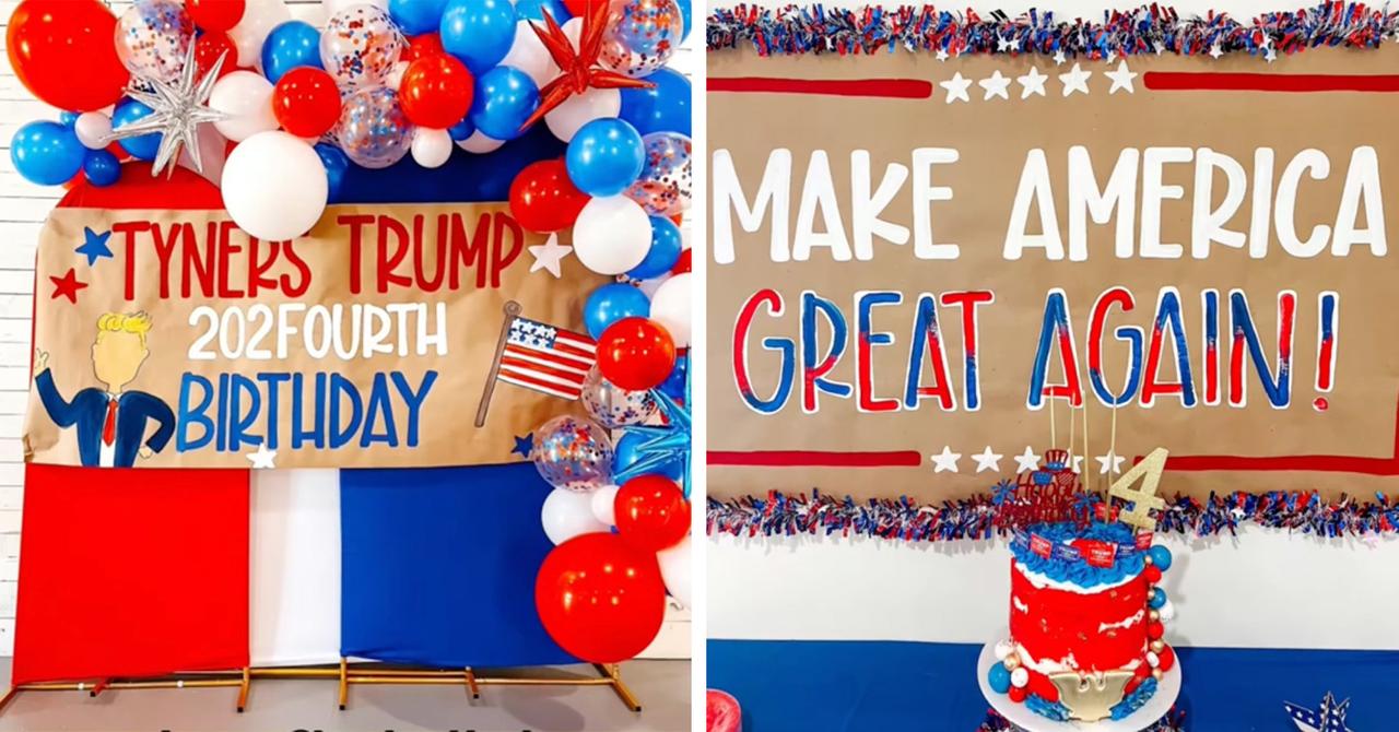 Parents Throw Son a Trump-Themed Fourth Birthday Party