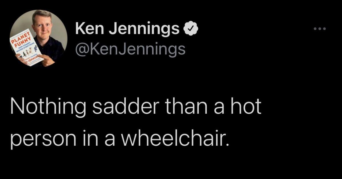 What Did Ken Jennings Tweet About Wheelchair Users?