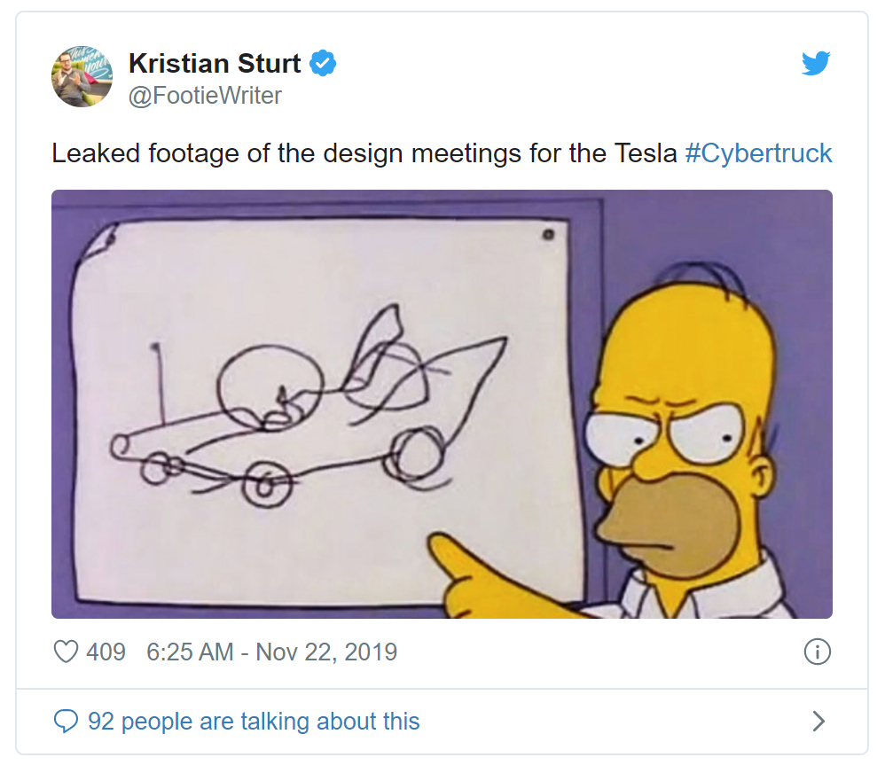 Elon Musk Revealed Tesla's Cybertruck and It's Already a Meme