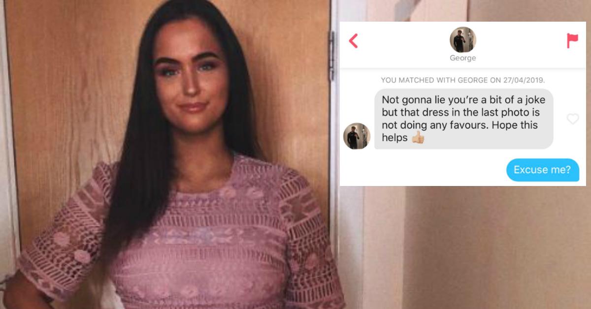 Guy Matches With Girl On Tinder Just To Roast Her Dress