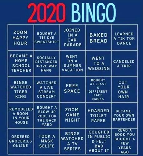 2020 Instagram Bingo Boards Highlight Shared Quarantine Experiences