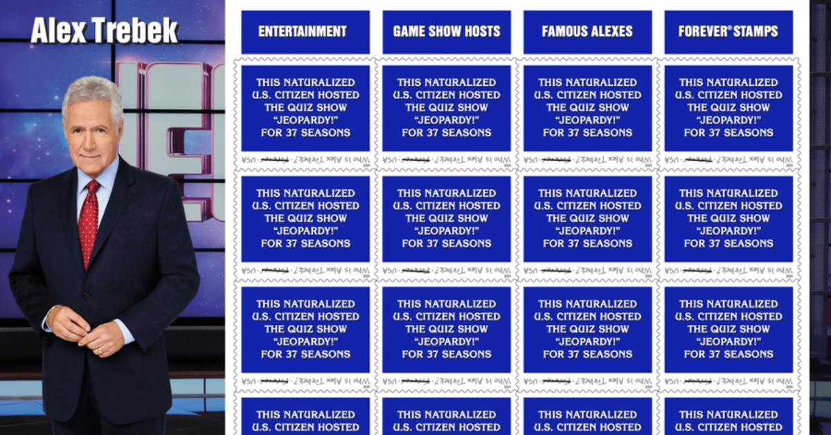 Here's How to Get Former Jeopardy! Host Alex Trebek Stamps
