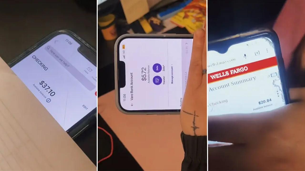 Employees Show Low Bank Account Statements Before Payday