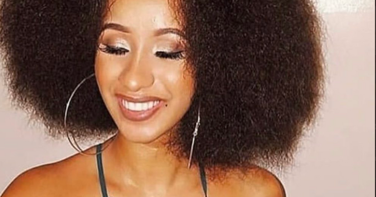 Cardi B Shares Rare Look at Her Natural Hair in Instagram Story