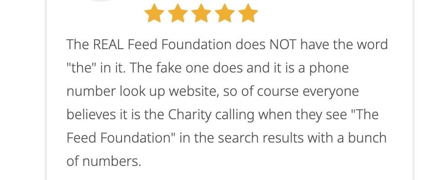 Why Is the FEED Foundation Calling Me Non-Stop?