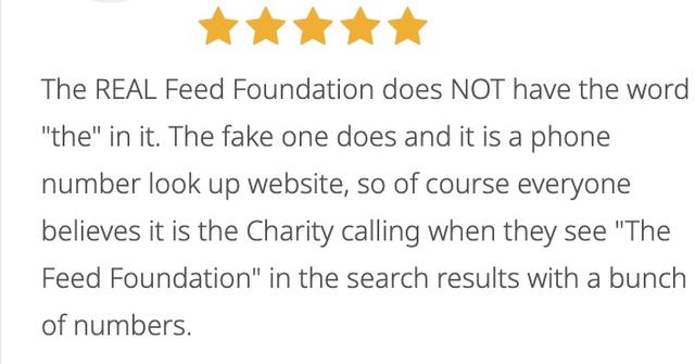 Why Is the FEED Foundation Calling Me Non-Stop?