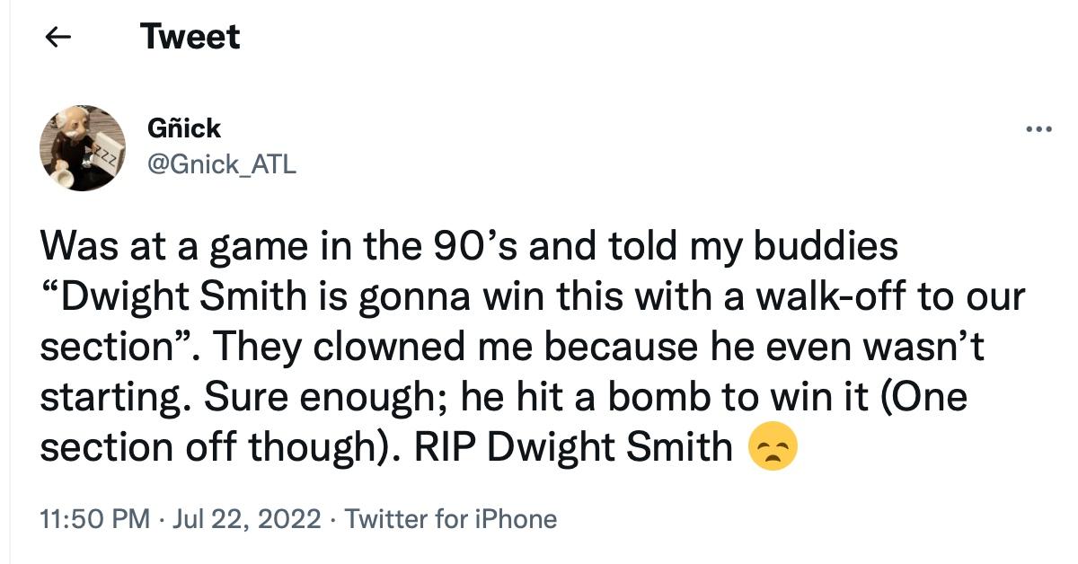 Dwight Smith Cause of Death: What Happened to the Braves Of?