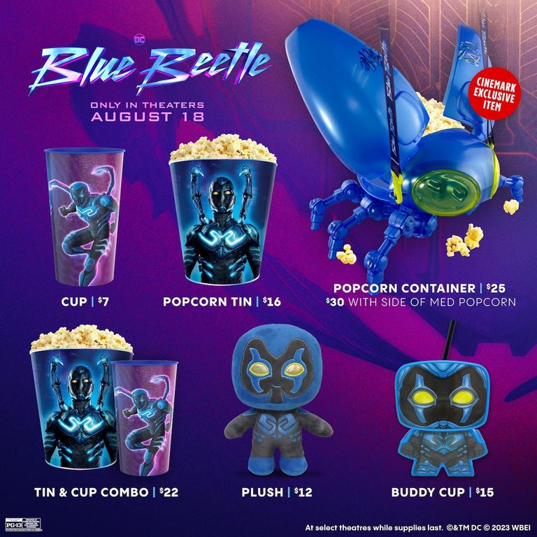 Where to Get the Blue Beetle Popcorn Bucket