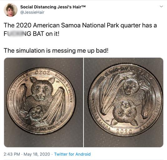 Why Does the 2020 Quarter Have a Bat on It? Conspiracists Have an Idea