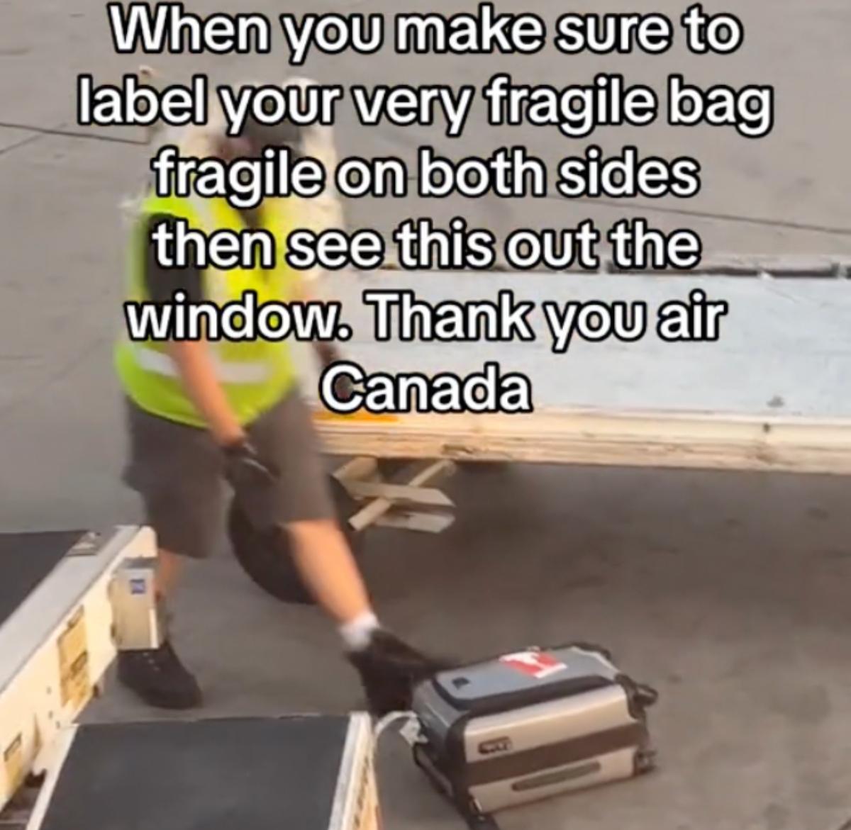 Airport Employee Throws Fragile Bag — See the Video