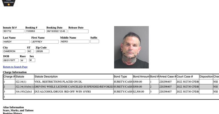 What Is Jeff Hardy's Arrest Record? He Has at Least One DUI